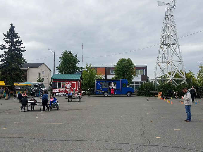 Food trucks and picnic tables—where Anchorage's culinary creativity meets community. The best dining room has no walls.