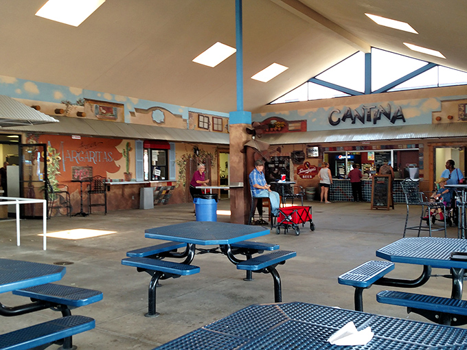 The cantina&mdash;where flea market warriors refuel on authentic street tacos before diving back into the bargain battlefield.