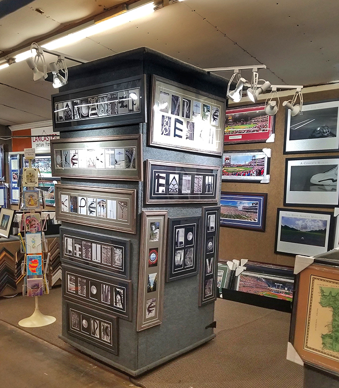 Framed memories and artistic treasures wait patiently, ready to transform bare walls into conversation starters.