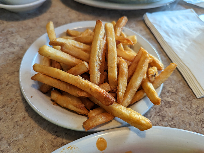 Golden, crispy, and unapologetically straightforward—these fries aren't trying to win a beauty contest, they're aiming for your heart. The kind that make ketchup optional, not mandatory.