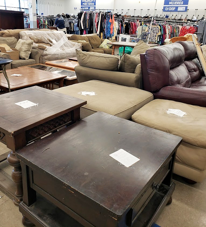 Furniture showroom meets living room lottery, where that perfect couch might just be waiting with your name on it.