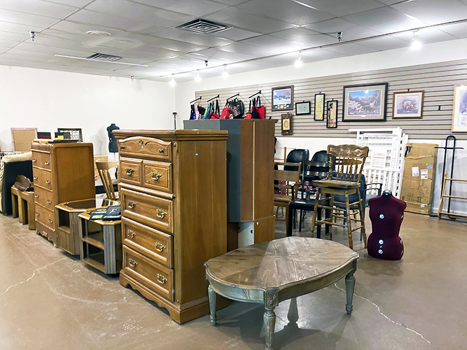 Furniture that spans decades of design trends sits like contestants in a beauty pageant, each piece hoping you'll give it a second chance.