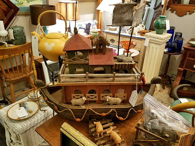 This wooden Noah's Ark isn't just a toy&mdash;it's childhood wonder crafted in miniature, complete with tiny animals marching two-by-two into someone's heart.