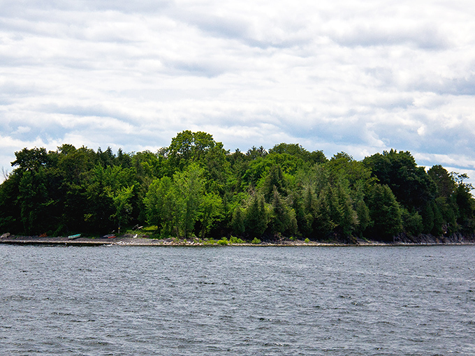 Burton Island rises from Lake Champlain like a green fortress of tranquility in a world of chaos.