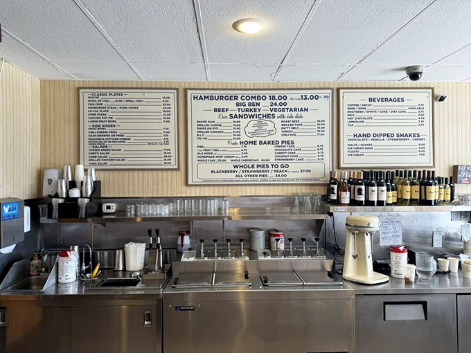 Behind the scenes, the kitchen setup hasn't changed much over the years. When you've perfected your craft, you don't need fancy equipment.