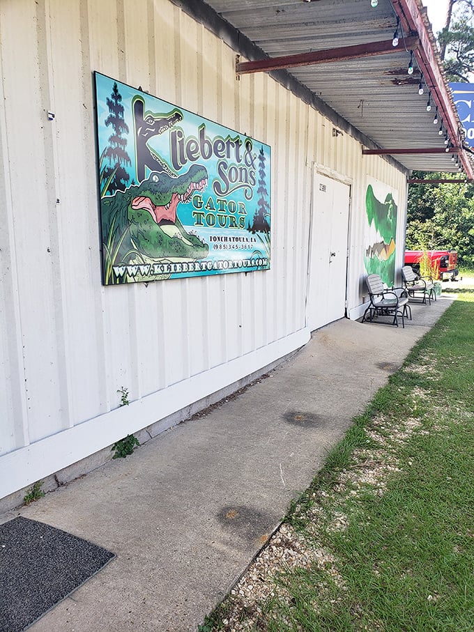 Kliebert & Sons' gator tours sign promises the quintessential Louisiana experience&mdash;where else can you safely take selfies with prehistoric reptiles?