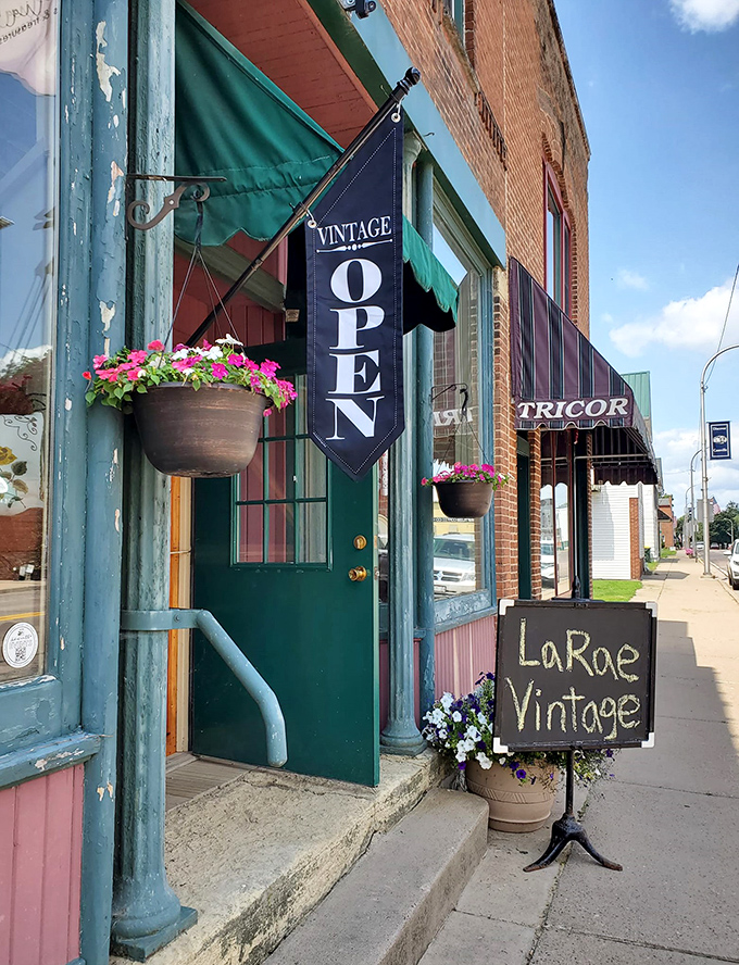 LaRae Vintage invites treasure hunters to step back in time. Behind that mint-green door lies someone else's past waiting to become part of your future.