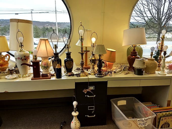 Lamp department or lighting museum? From kitschy ceramic bases to elegant brass stands, these fixtures have illuminated countless living rooms and are ready to brighten yours.