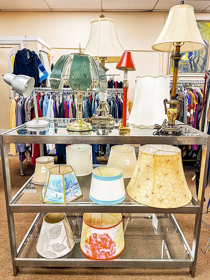 The lamp section glows with potential, offering vintage shades and bases that could illuminate your space with retro charm.