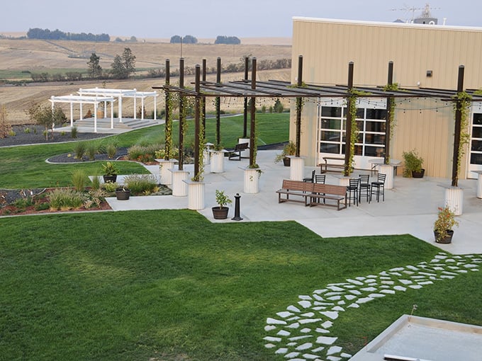 Lindsay Creek Vineyards' outdoor patio offers rolling hill views that rival Tuscany's, yet remains refreshingly unpretentious&mdash;the perfect metaphor for Lewiston itself.