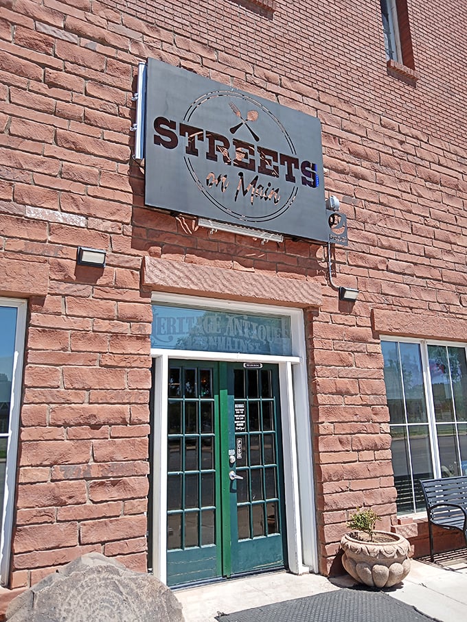 "Streets on Main" indeed. This charming storefront invites visitors to step back in time while browsing for treasures from yesteryear.