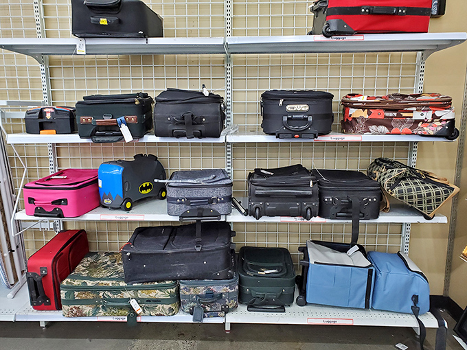 The luggage section: a graveyard of travel dreams or the starting point for your next adventure? Either way, the prices can't be beat.