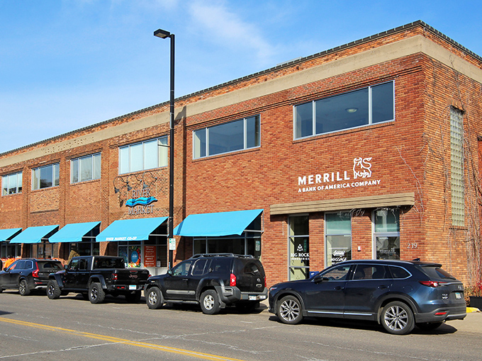 This historic brick building has been repurposed more times than a grandmother's Tupperware, yet somehow maintains its dignified charm. 