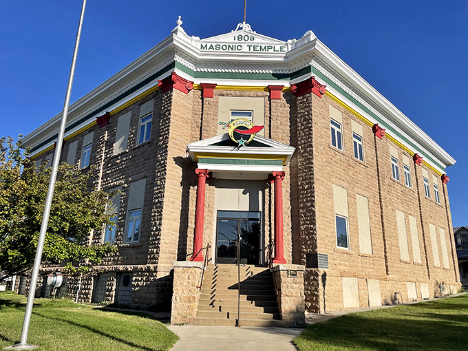 The 1909 Masonic Temple combines Egyptian Revival columns with Western frontier sensibilities&mdash;architectural fusion before fusion was cool.