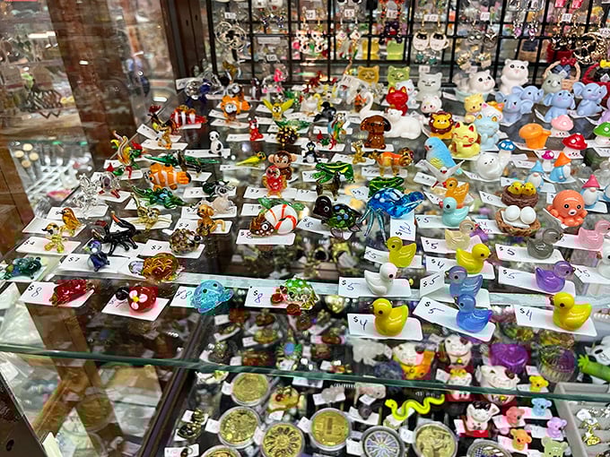 Tiny glass menagerie that proves collecting isn't just a hobby&mdash;it's an art form. Each miniature creature waiting for its forever display shelf.