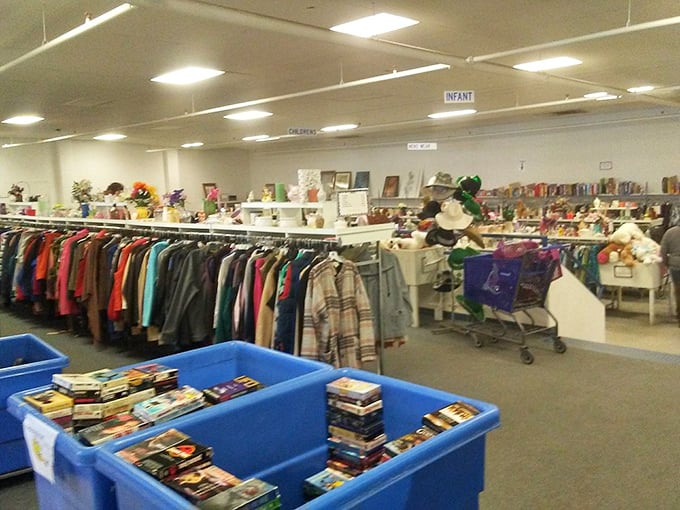 The infant section awaits new parents who've discovered the secret: babies outgrow clothes faster than Wyoming weather changes.