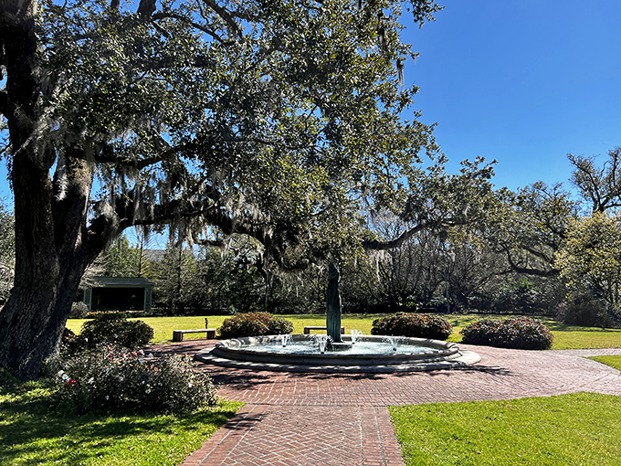 Ancient oaks draped with Spanish moss stand guard over this classic fountain. It's the quintessential Southern garden moment—just add a mint julep and a rocking chair.