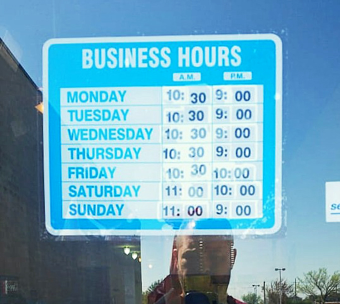 Those hours posted on the door are basically a schedule for happiness &ndash; plan your week accordingly.