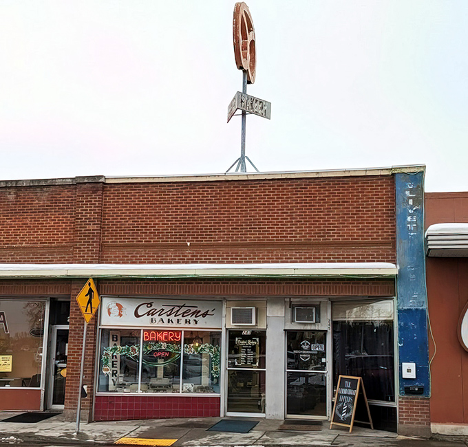 The iconic pretzel sign stands tall above Cliff Street&mdash;a symbol of baked goods excellence that's visible from blocks away.