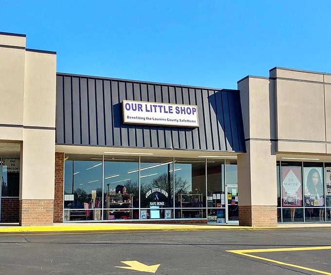 "Our Little Shop" – where "little" refers to size, not impact, as it proudly supports the Laurens County Salvation Army's community mission.