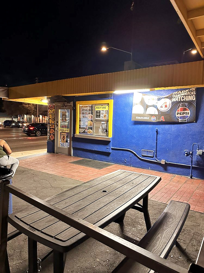 After dark, El Norte&ntilde;o glows like a blue-and-yellow lighthouse guiding hungry souls to shore. Those outdoor tables have witnessed more food epiphanies than a cooking show.