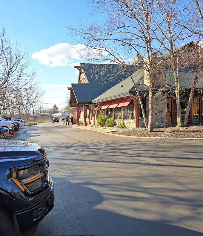 Even the parking lot view promises good things ahead &ndash; that's architectural confidence right there.