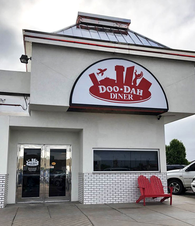 Even the outdoor seating with that cheerful red bench whispers "stay awhile" &ndash; because rushing through this experience would be criminal.