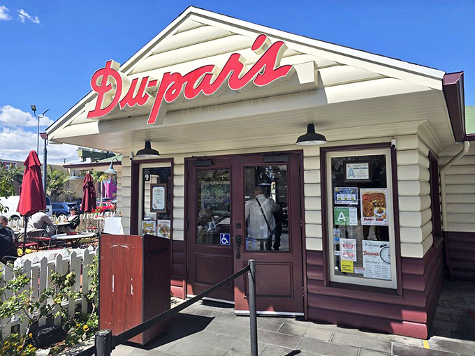 The entrance to Du-par's isn't just a doorway&mdash;it's a portal to a world where calories don't count and comfort food reigns supreme.