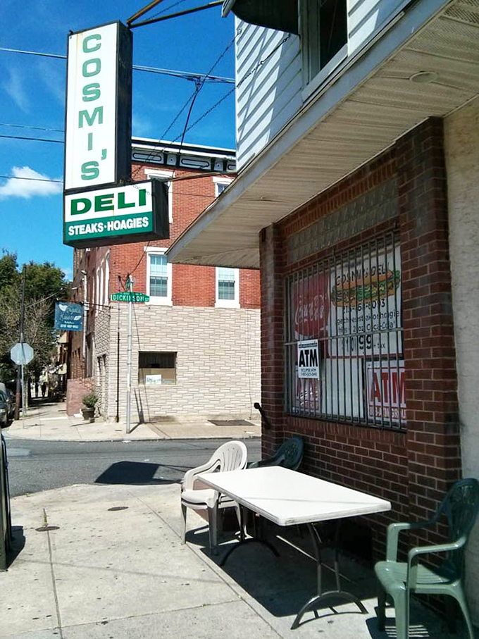 A simple table outside offers al fresco dining, Philly-style. Watch the neighborhood go by while you contemplate the profound joy of a perfectly constructed sandwich.