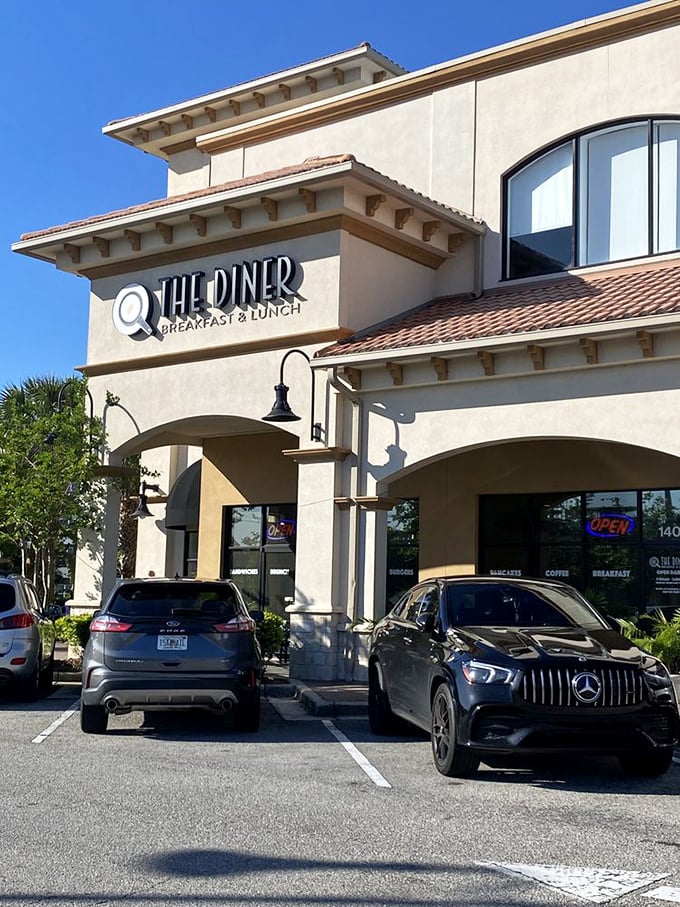 The welcoming fa&ccedil;ade under Florida's blue sky&mdash;your first clue that extraordinary breakfast experiences await just beyond those doors.