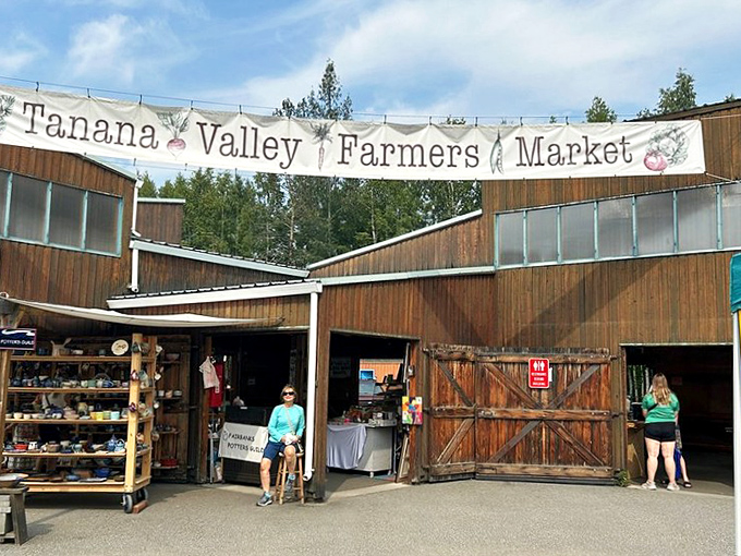 The market's distinctive wooden architecture stands like a community lighthouse, beckoning locals toward fresh Alaskan goodness.