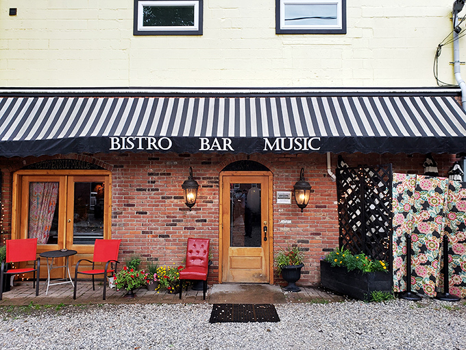 This bistro's striped awning and brick facade create the perfect setting for sipping wine and pretending you're in a quaint European village&mdash;no passport required.