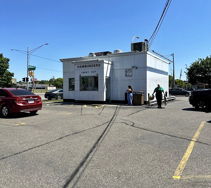 Plenty of parking surrounds this little white gem, making it easy to stop for breakfast you won't forget.