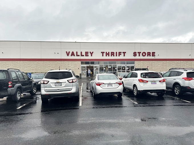 A packed parking lot&mdash;the universal sign of "good stuff inside" that savvy Ohio bargain hunters have clearly already discovered.