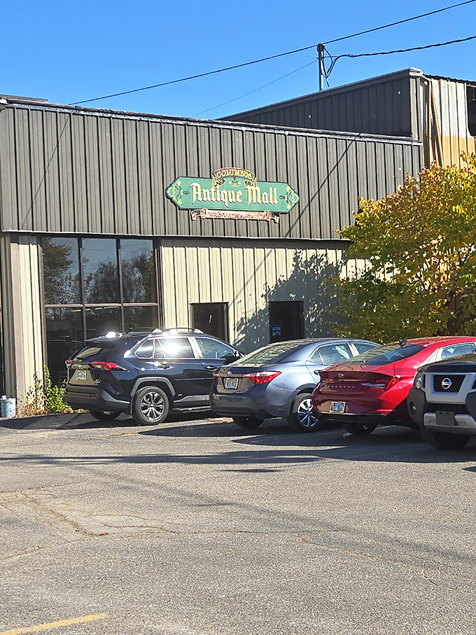 The green and gold sign beckons from the practical warehouse exterior. Like finding platform 9&frac34;, the magic happens once you step inside.