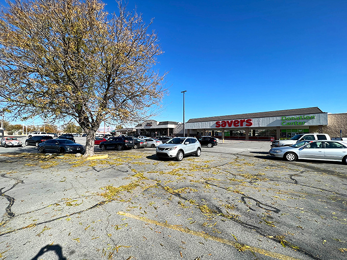The parking lot fills with cars beneath Utah's brilliant blue sky. Each vehicle carries away someone's newfound treasures and leaves room for more.
