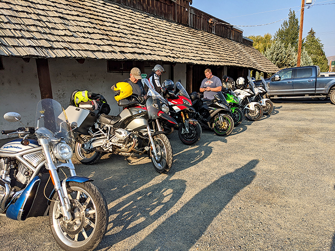 When motorcycles line up outside, you know word has spread about this hidden steakhouse gem.