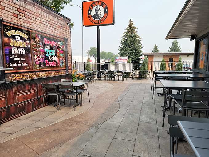 The patio at Jack's &ndash; where summer evenings in North Dakota reach their full potential with good food, fresh air, and zero pretension.