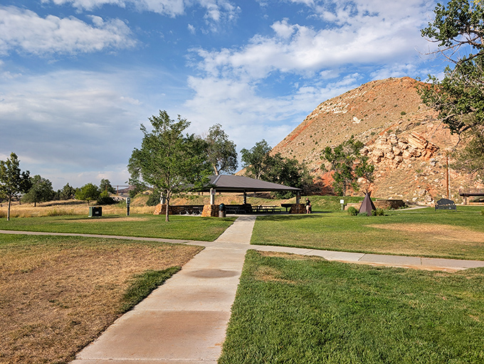 The perfect picnic pavilion &ndash; because even in paradise, sometimes you need a little shade and somewhere to unwrap your sandwich.