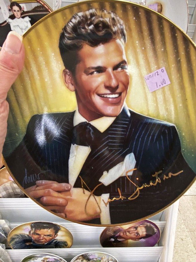 For just a dollar, Frank Sinatra can serenade your wall. Vintage collectible plates prove one person's kitsch is another's treasure.