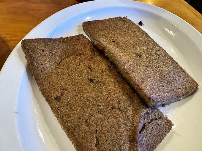 Scrapple done the Pennsylvania way &ndash; crispy outside, tender inside, and absolutely no apologies needed for loving it.