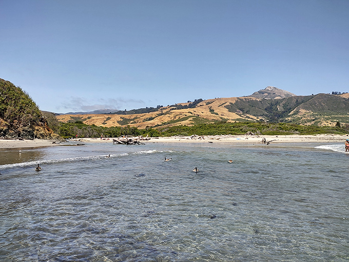Where the Big Sur River meets the beach&mdash;nature's perfect swimming pool with a view that no resort can match.