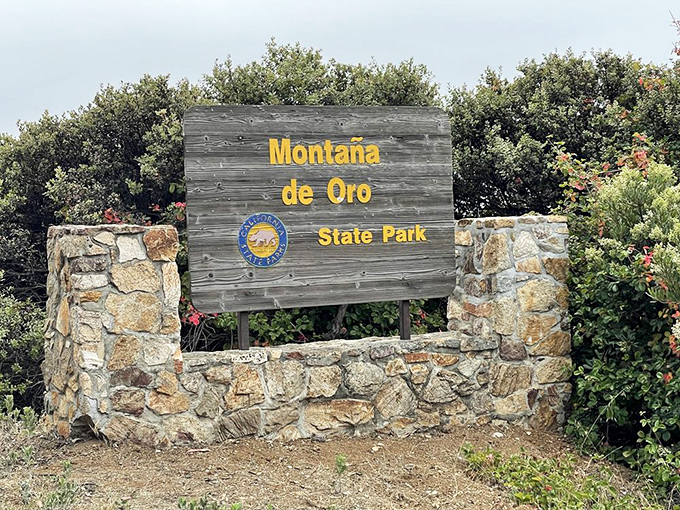 The entrance sign that promises more than it can possibly deliver&mdash;and then somehow exceeds expectations anyway. Welcome to California's golden mountain.