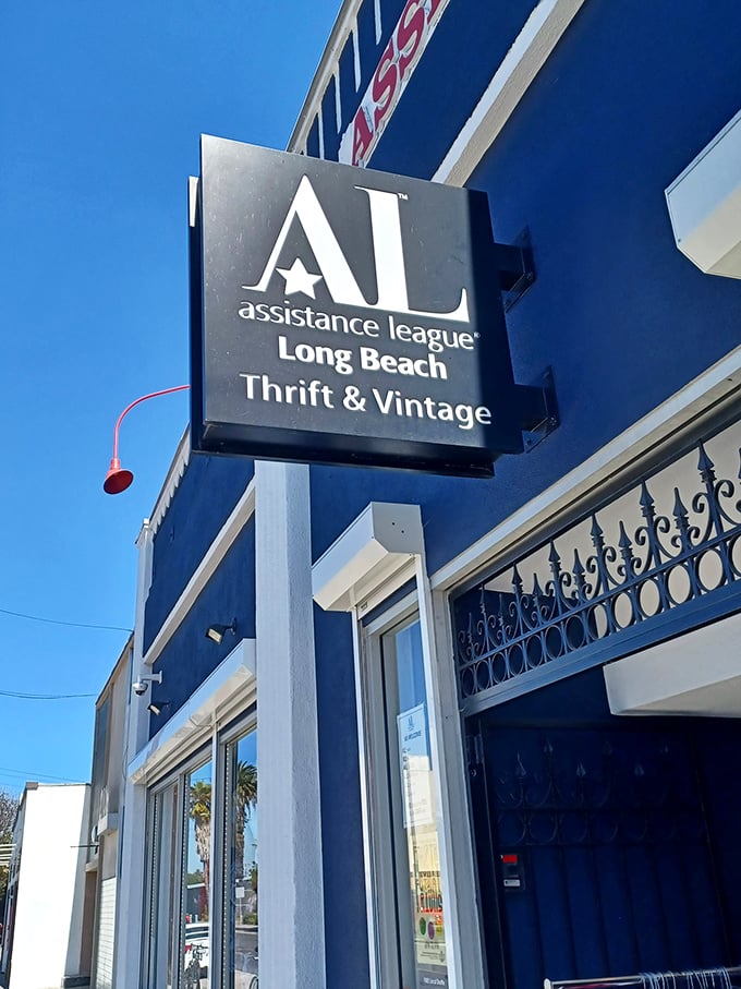 The sign that signals you've found the mothership of mindful consumption, where every purchase has purpose beyond just looking fabulous.