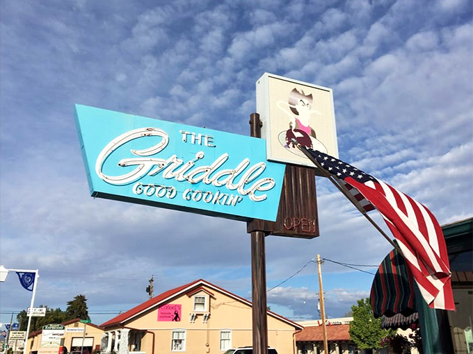 The sign stands tall against Nevada's big sky&mdash;a beacon of breakfast hope that's been guiding hungry travelers for decades.
