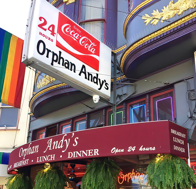 That classic Coca-Cola sign and "24 Hours" promise feel like finding an oasis in the urban desert.