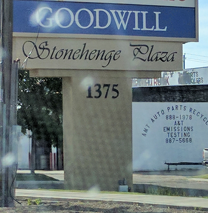 Stonehenge Plaza: not quite as ancient as its namesake, but the Goodwill treasures inside might actually be older than those famous rocks.