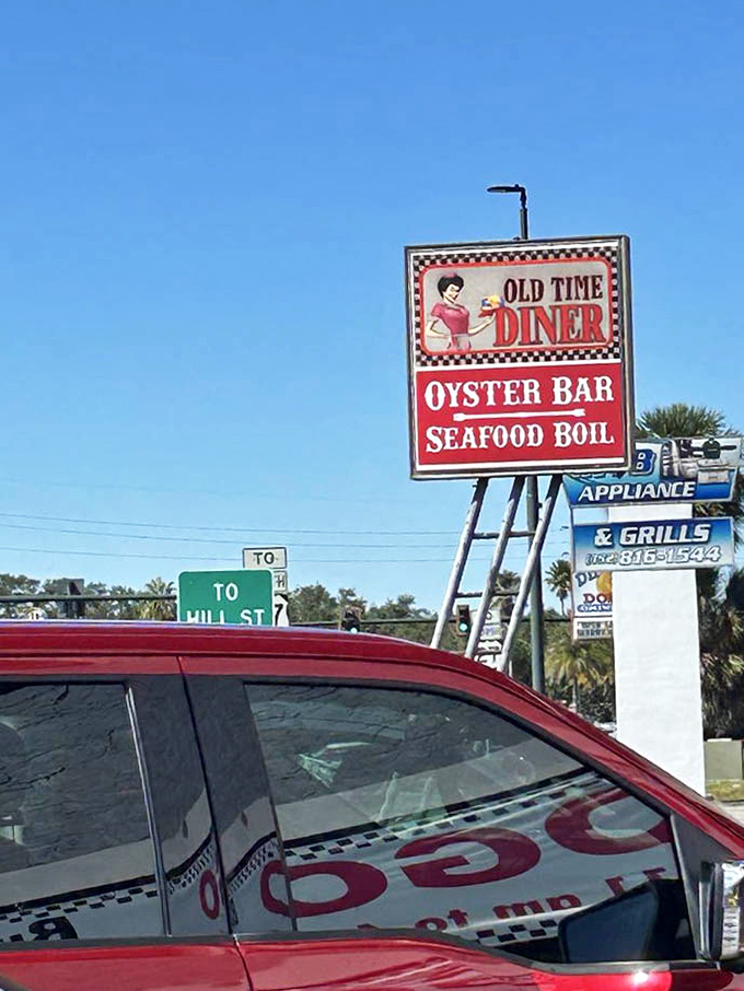 That sign isn't just advertising—it's a beacon of hope for travelers wondering if they'll ever eat well on the road again.