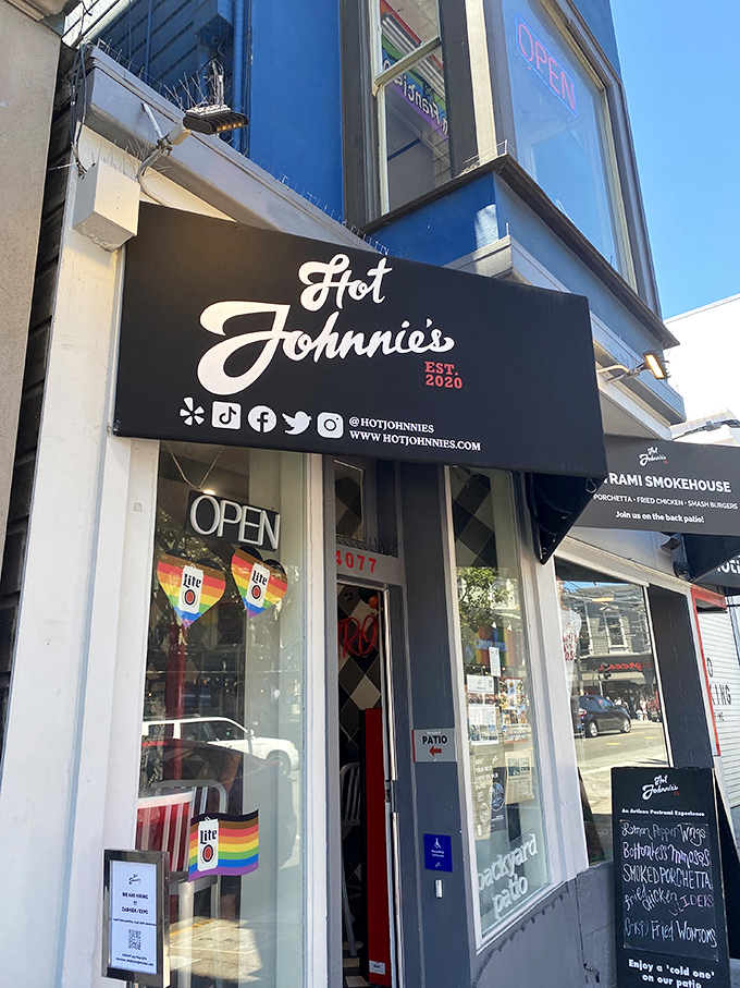 The sign says it all&mdash;Hot Johnnie's isn't just a restaurant, it's a beacon for those seeking sandwich salvation.