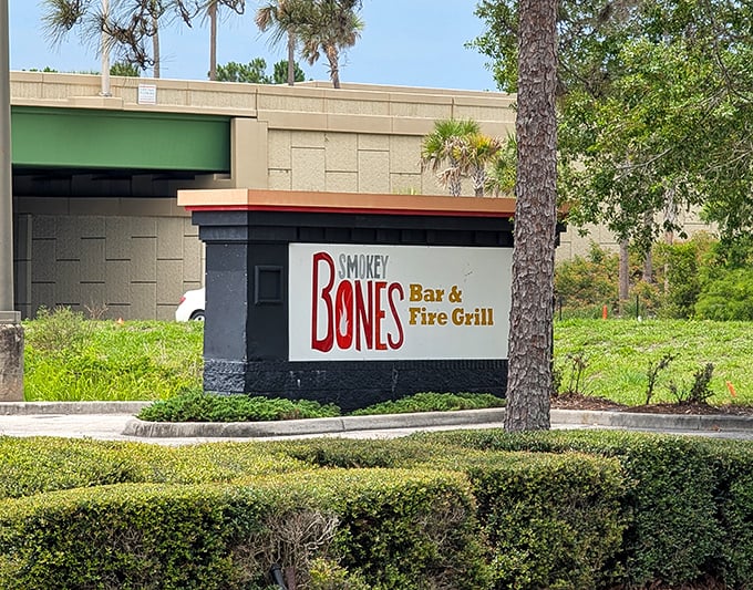 The roadside sign stands as a beacon of barbecue hope for hungry travelers and locals alike&mdash;follow the smoke signals.